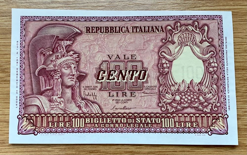 100 Lire Italien 1951!!! UNC!!! | Kaufen auf Ricardo
