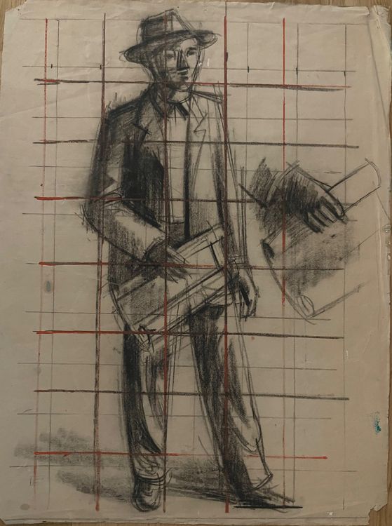 Hans Rohner (1898-1972) Grosse Zeichnung mit Nachlass Stempf (Gebraucht ...