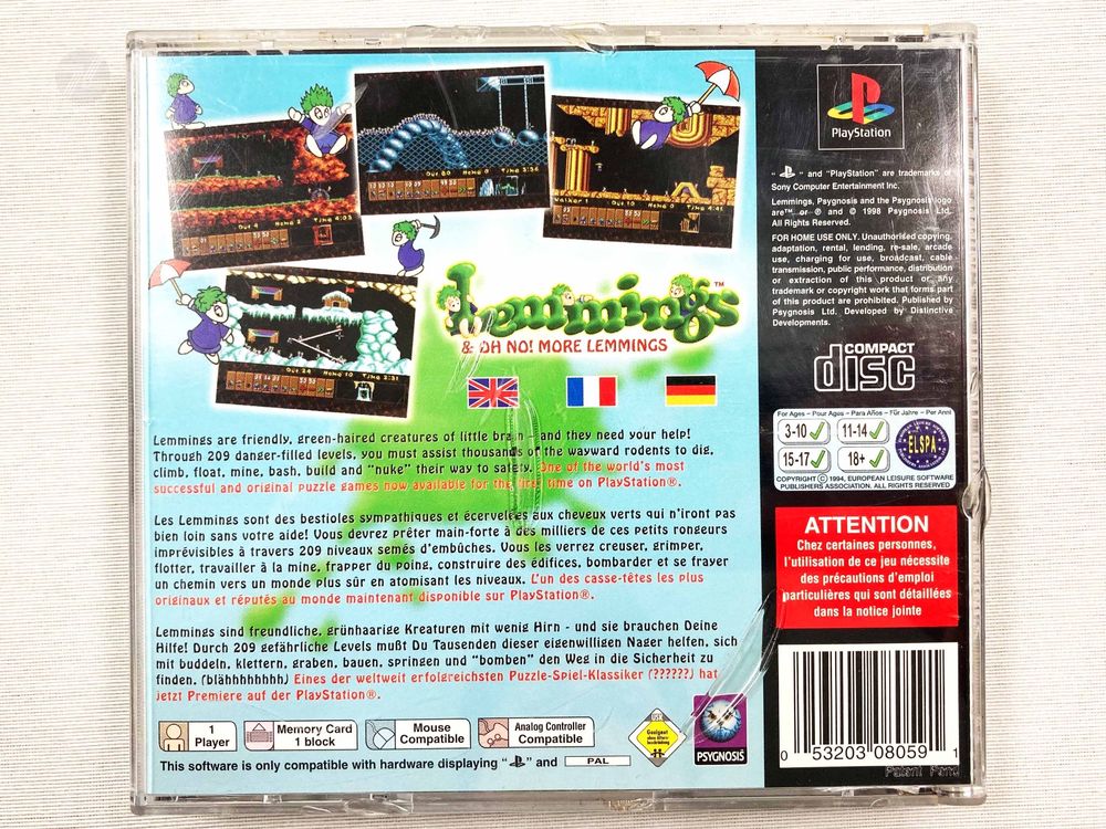 Lemmings PS1 PlayStation Game komplett PAL (Gebraucht) in Wetzikon ZH ...