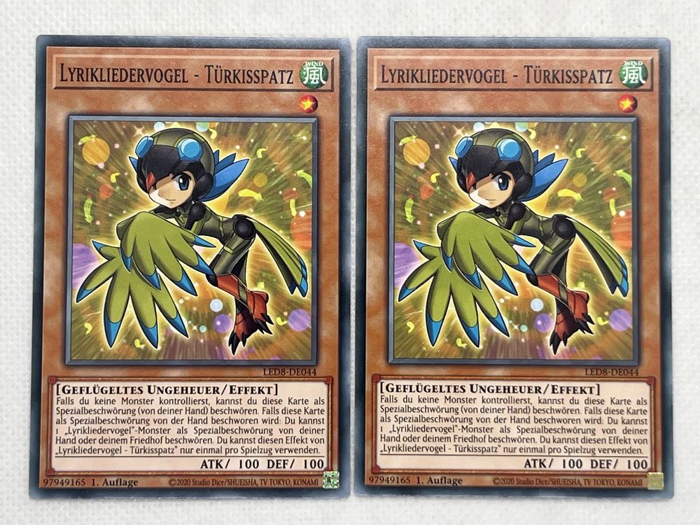2x Lyrikliedervogel - Türkisspatz, Yu-Gi-Oh! Karte (Gebraucht) in ...