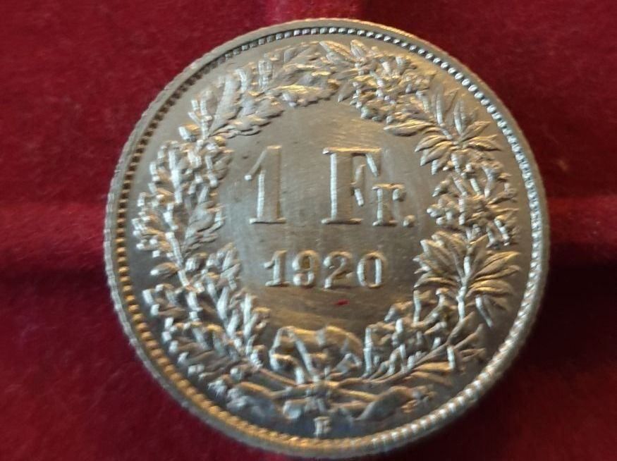 1.- Franken 1920 vz-unz Silber (Gebraucht) in Biel/Bienne für CHF 35 – mit Lieferung auf Ricardo ...