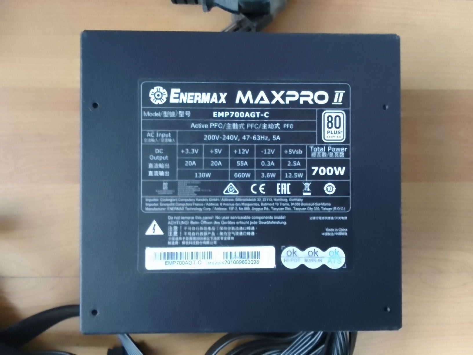 Enermax MaxPro II 700W Netzteil - Top Zustand ! (Gebraucht) in ...