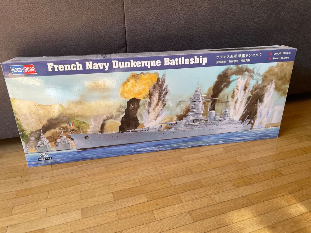 FRENCH NAVY DUNKERQUE BATTLESHIP - SCALE 1/350 (Neu und ...