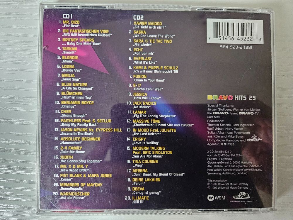 Bravo Hits 25 CD - Die Besten Tracks der 90er! Top Zustand! (Gebraucht ...