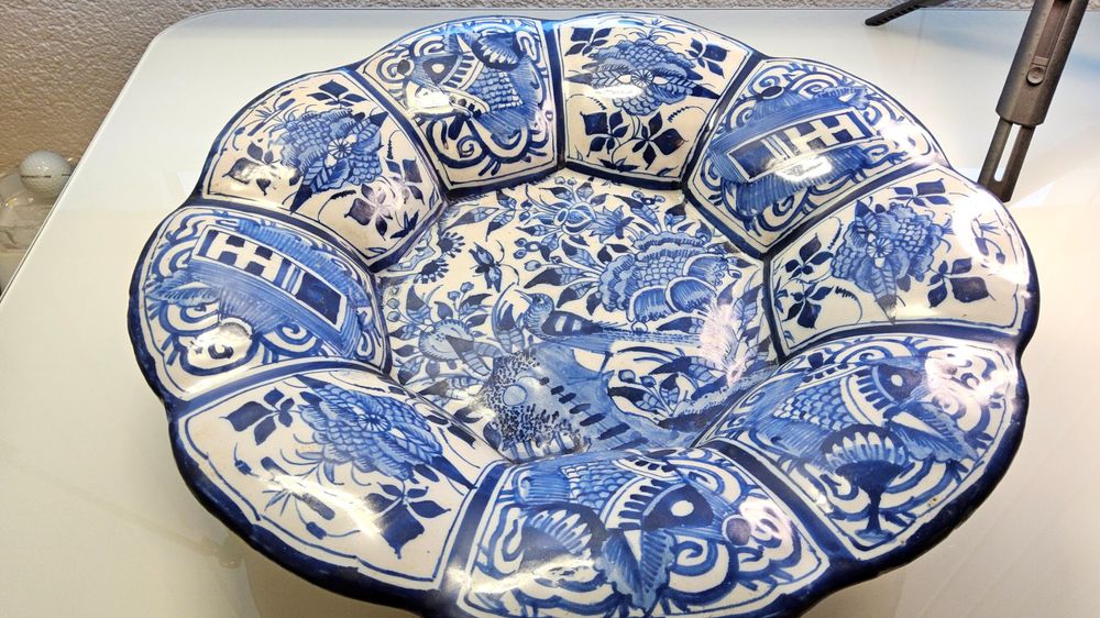 Rare très antique plat du 17ème en faïence de Delft 39,5cm (D'occasion ...