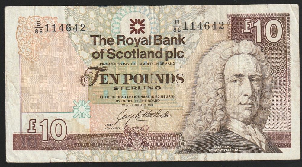 Schottland 10 Pounds 1993 The Royal Bank of Scotland plc | Kaufen auf ...