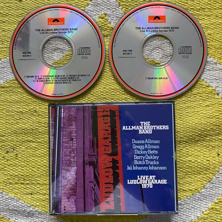 THE ALLMAN BROTHERS BAND-2CD BOX SET LIVE AT LUDLOW GARAGE70 (Gebraucht ...