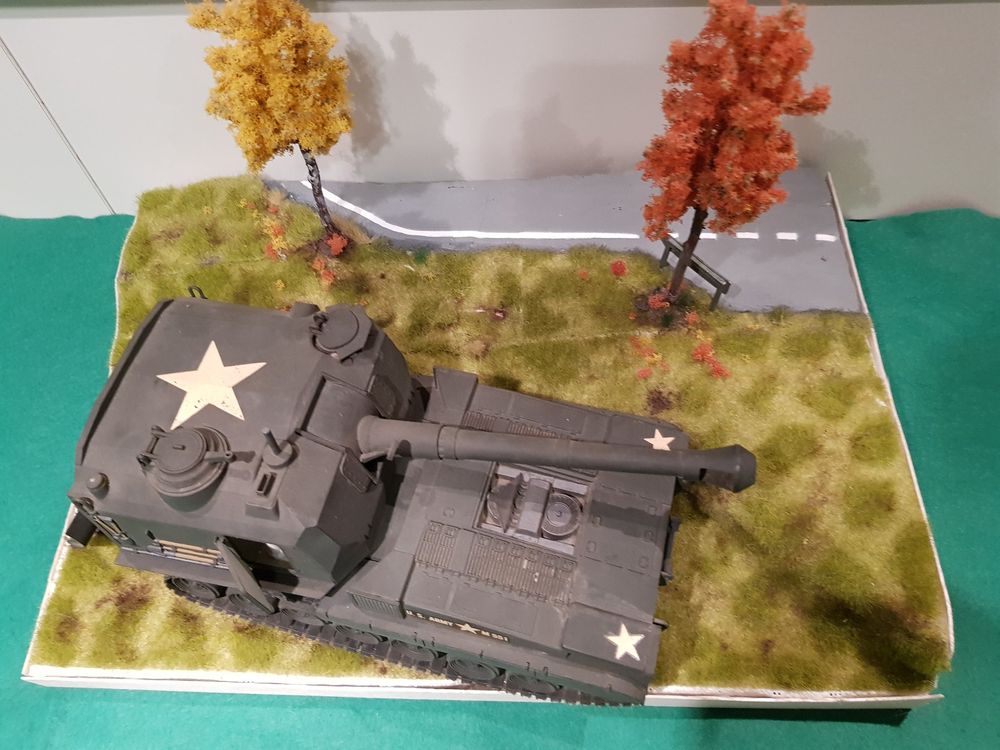 Modellbaupanzer US Armee M40 long tom Panzerhaubitze 1-35 (Defekt) in ...