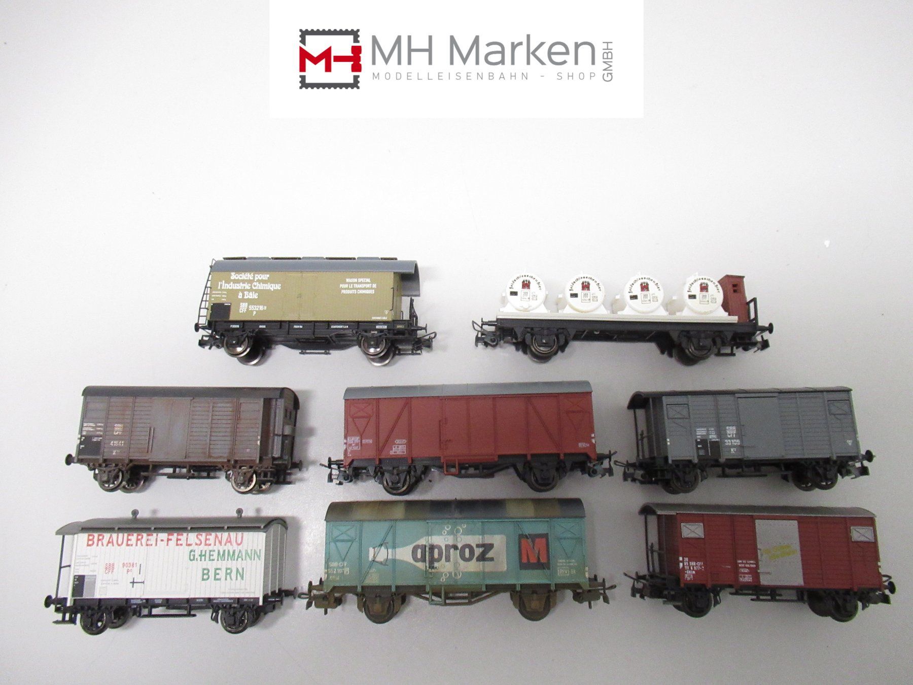 Liliput 8-tlg diverses Güterwagenset SBB CFF FFS o.OVP DC H0 (Gebraucht ...