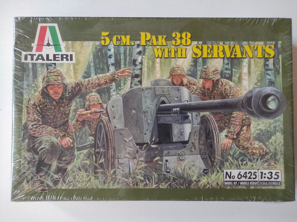 5cm PAK 38 mit Soldaten der Wehrmacht von Italeri 1/35 (Neu und ...
