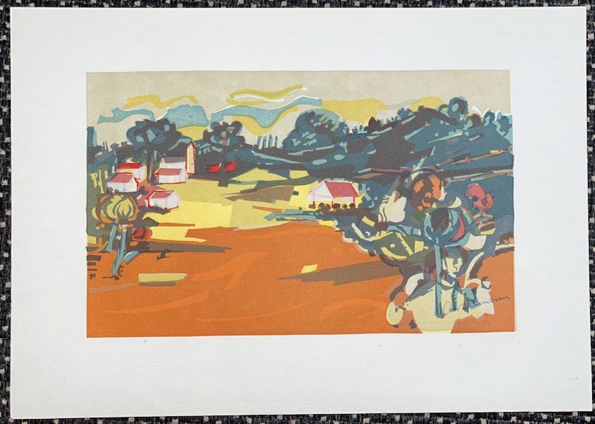 Linolschnitt, handsigniert Paul Conzelmann (ID b4554) (Gebraucht) in Gelterfingen für CHF 14 ...