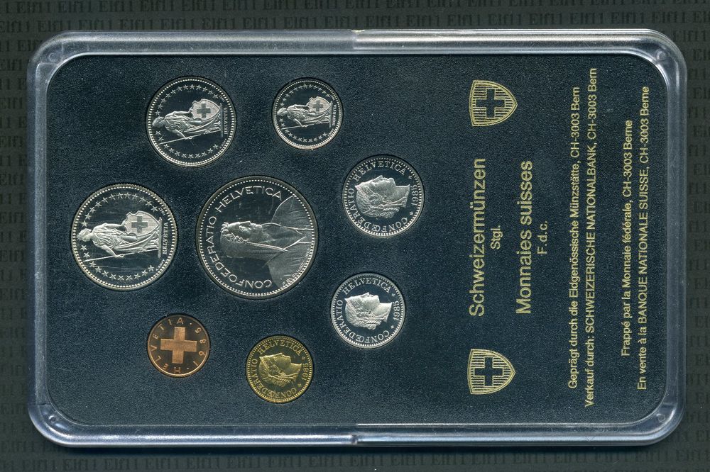 CHF-Münzsatz 1985 stgl Jahrgangssatz (Neu und originalverpackt) in Widnau für CHF 40 – mit ...