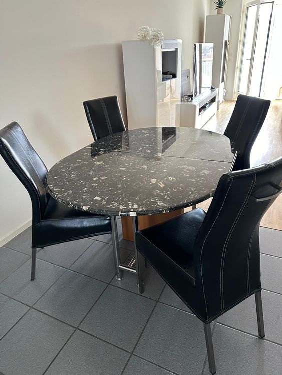 Tisch Marmor mit 4 Stuhl | Kaufen auf Ricardo