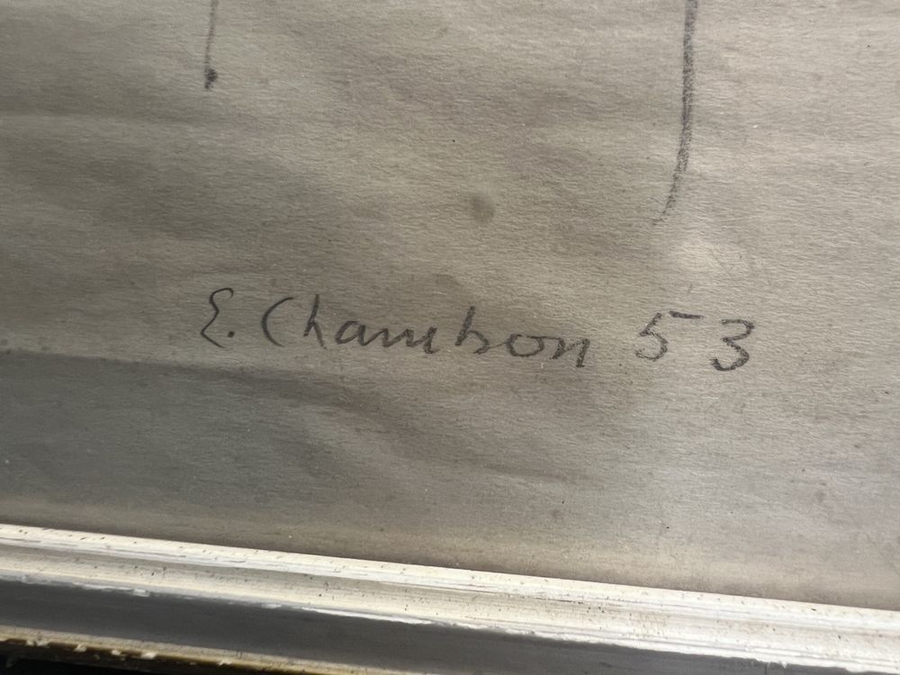 DESSIN SIGNÉ ÉMILE FRANÇOIS CHAMBON(1905-1993)daté 53 (Gebraucht) in ...