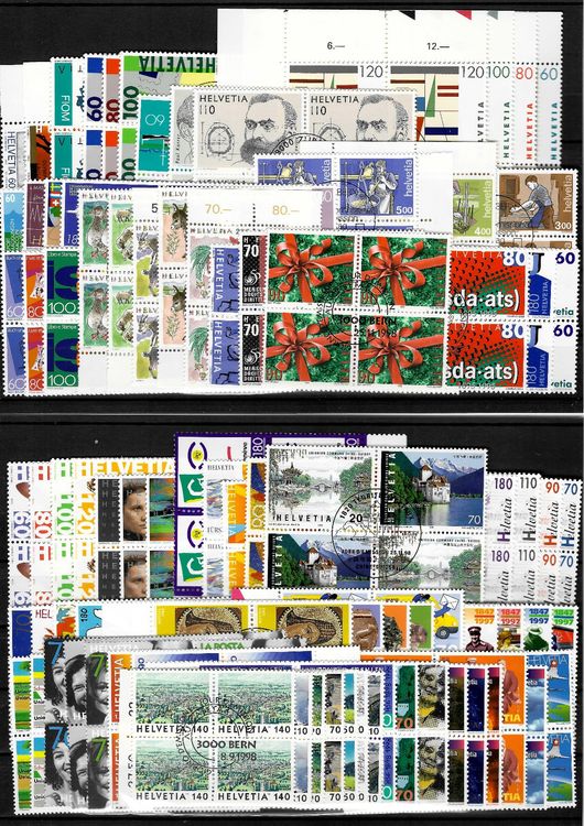 1993-1998 Sammlung Viererblocks gest., ab 1 Fr.! ET (14329) (Gebraucht) in Burgdorf für CHF 36 ...