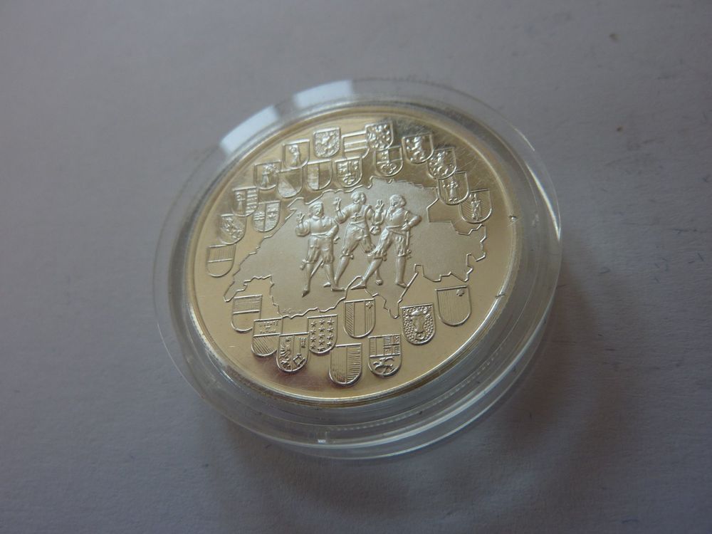 1 Unze - Silbermedaille : 500 Jahre Schweizer Garde 2006 (Neu und originalverpackt) in Birrwil ...