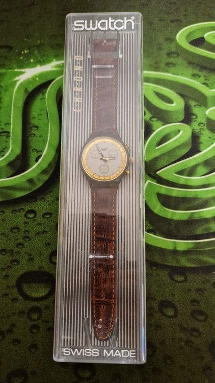 SWATCH CHRONO "Goldfinger" (SCM100) Vintage 1991 ist Kult (Gebraucht) in Trüllikon für CHF 18 ...