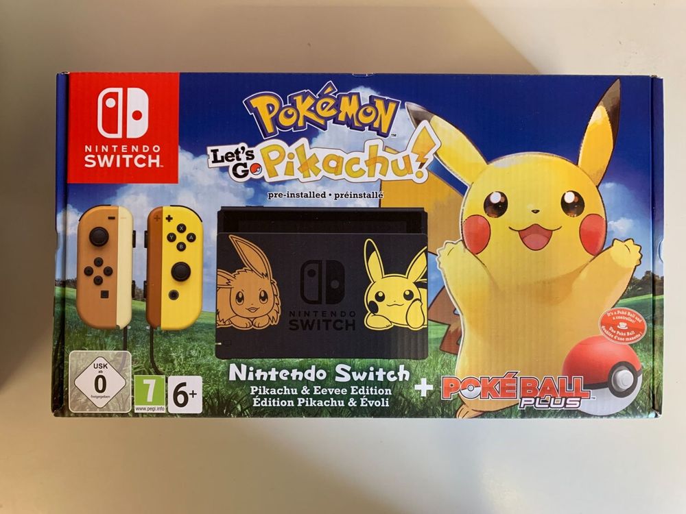 Nintendo Switch Pikachu And Eevee Edition Mit 5 Weiteren Games Kaufen