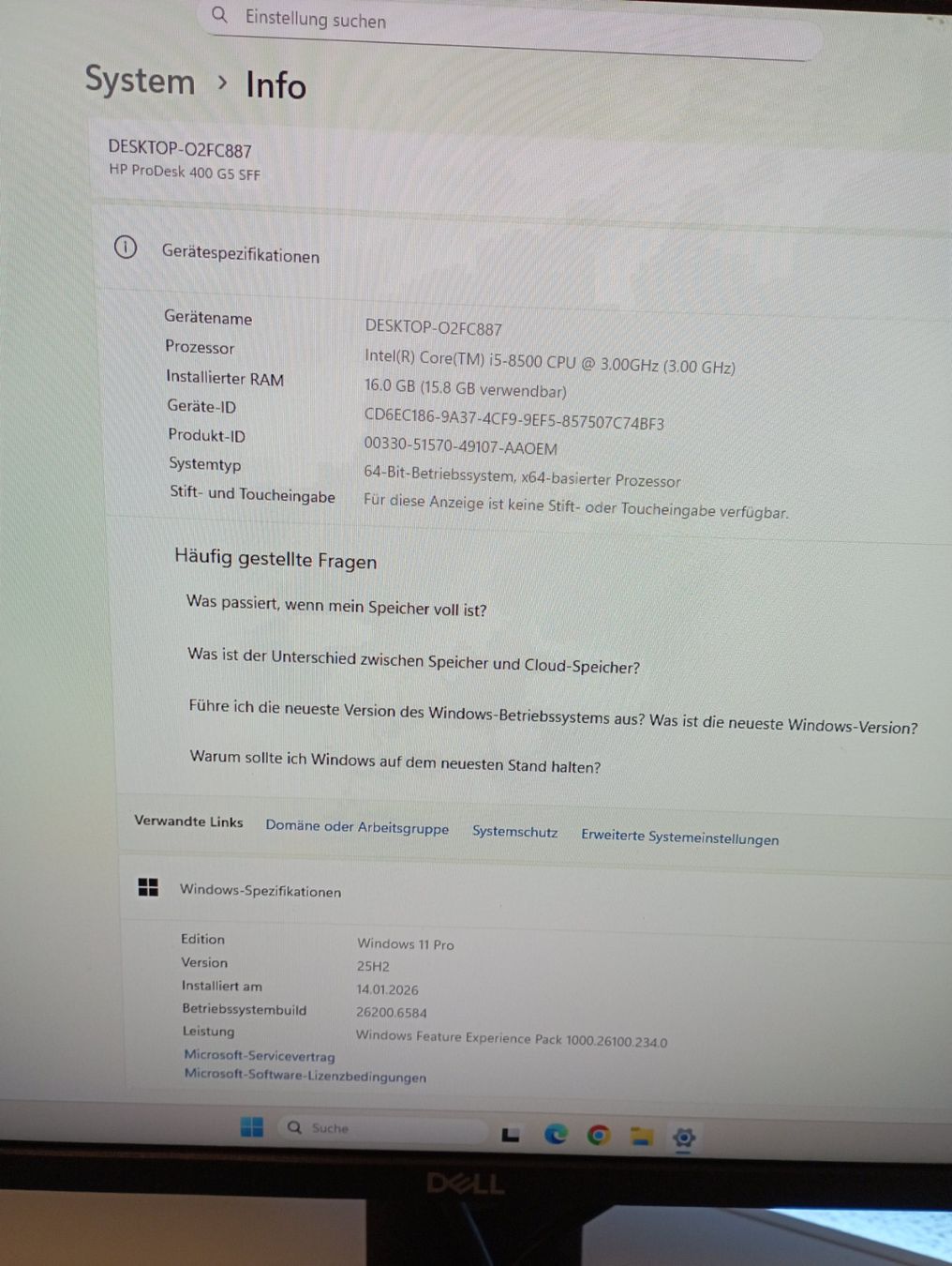 HP ProDesk G5, i5, 2x SSD, Win11 Pro, Office Pro 19 (Gebraucht) in ...