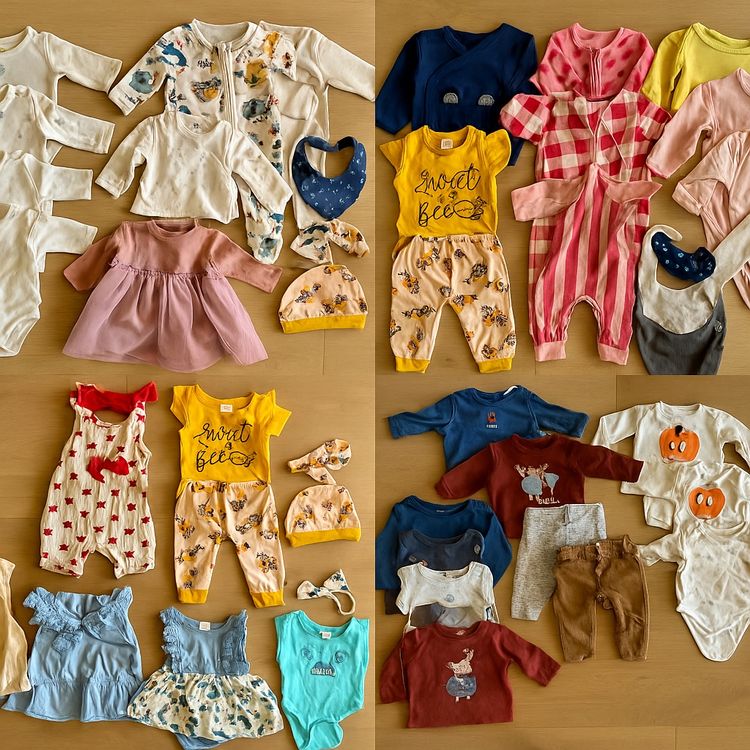 90+ Baby Clothes Bundle | Sizes 50–74 | Complete Set 0–9 M (Gebraucht ...