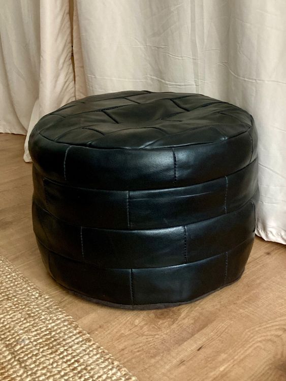 Leder Hocker schwarz (Gebraucht) in Bischofszell für CHF 27 – mit ...
