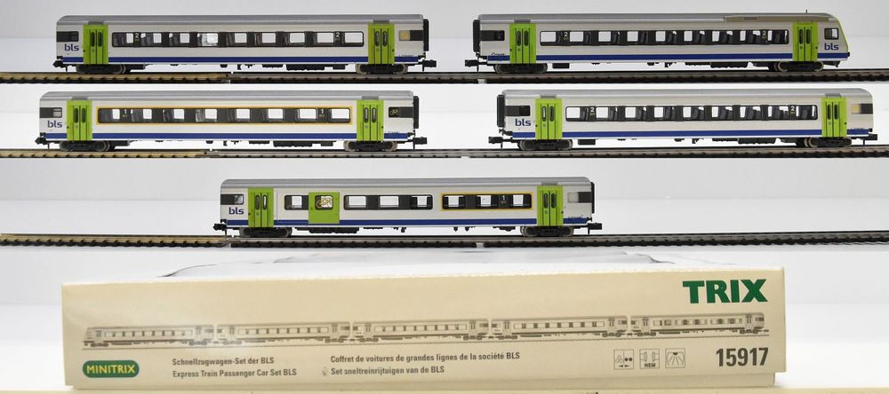 Minitrix 15917 EW III Reisezugwagen-Set NINA 5-tlg BLS OVP (Gebraucht ...