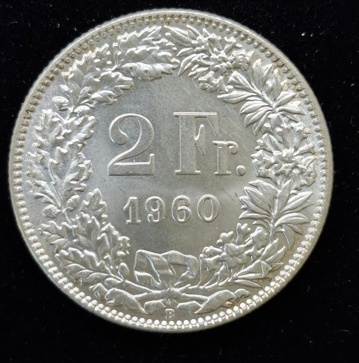 2Fr. 1960 unzirkuliert 835/1000 Silber (Gebraucht) in Bern 14 für CHF 9 – mit Lieferung auf ...