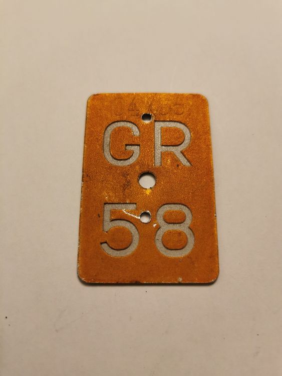 Velonummer GR 58 | Kaufen auf Ricardo