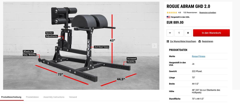 ROGUE ABRAM GHD 2.0 (Neu (gemäss Beschreibung)) in für CHF 410 – nur ...