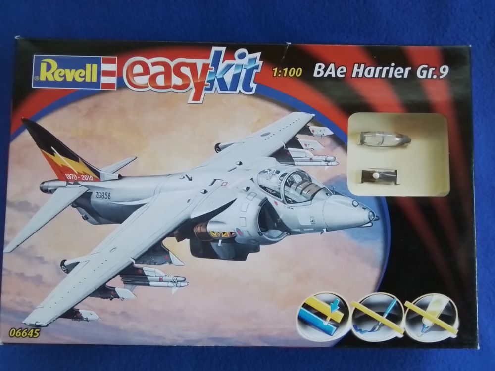 Revell 06645 easykit BAe Harrier Gr.9 Flugzeug Bausatz 1:100 (Neu und ...