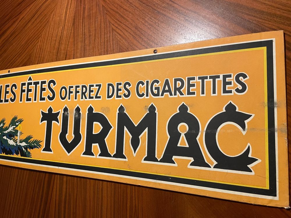 Seltene alte Werbetafel für Turmac-Zigaretten. (Gebraucht) in Binningen ...