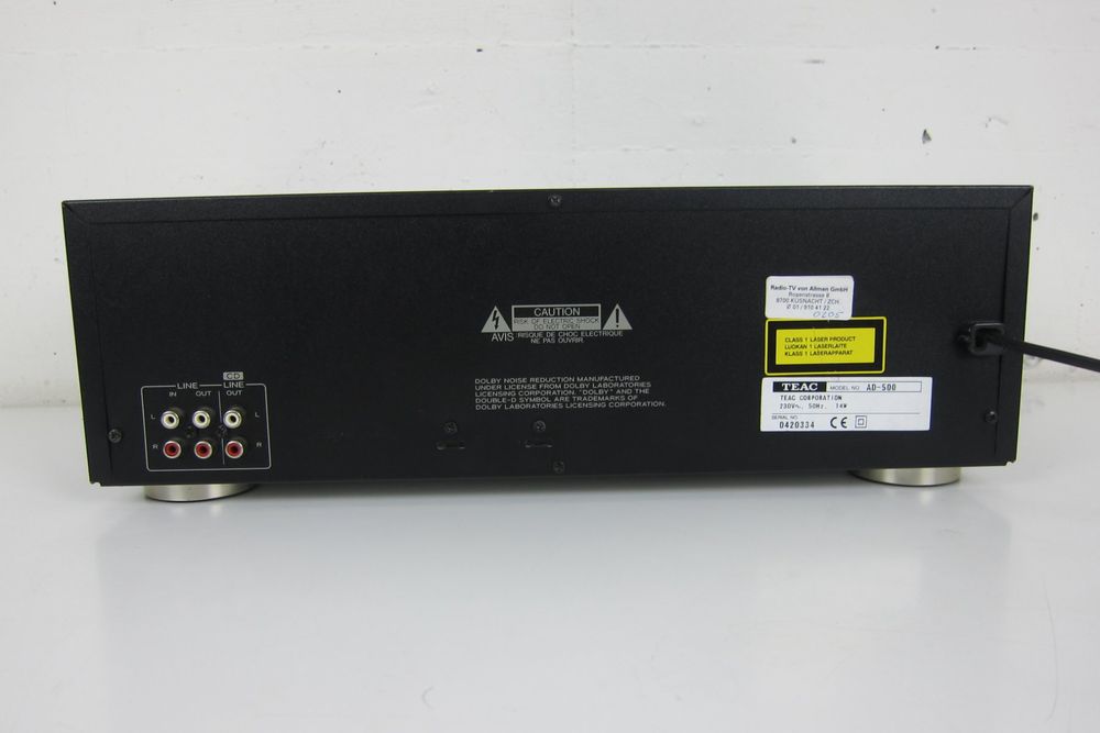 TEAC AD-500 CD Player und Kassette Deck (Gebraucht) in Fahrweid für CHF ...