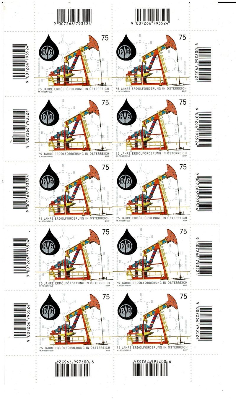 75 Jahre Erdölförderung in Österreich 1 KB ** (Neu (gemäss Beschreibung ...