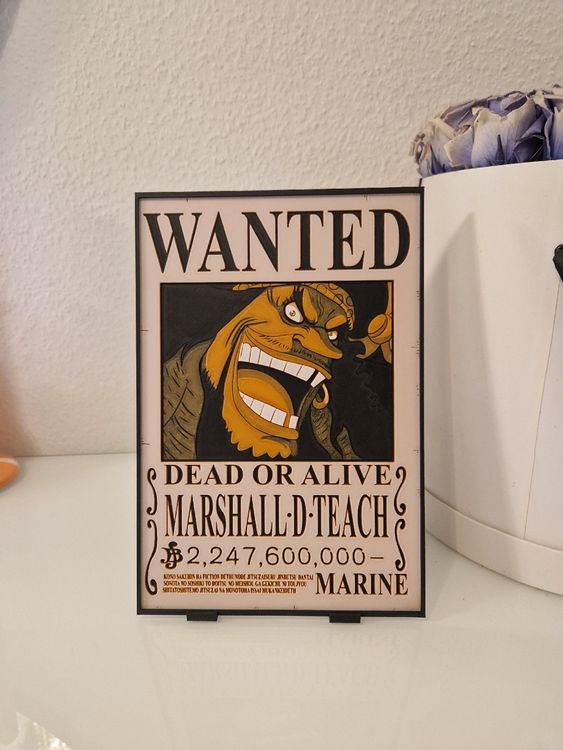 One Piece Wanted Poster, Marshall D. Teach, Neu Zustand (Neu (gemäss ...