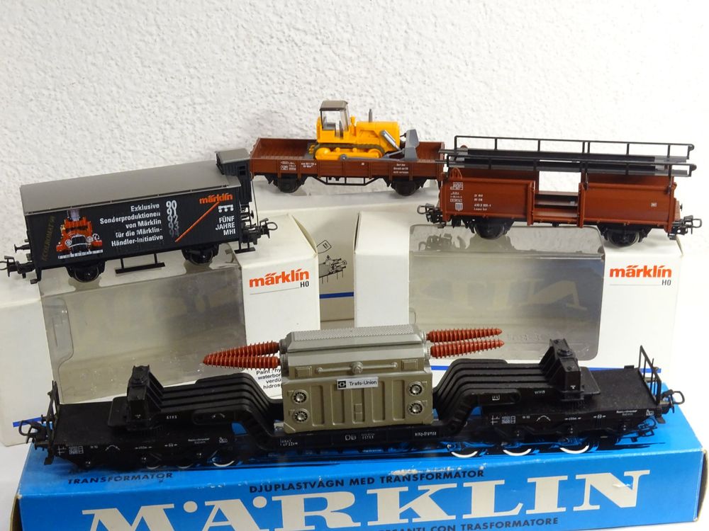 Märklin 4424 + 4617 + 31979 + 4612 Güterwagen, H0,WS/AC,OVP (Gebraucht ...