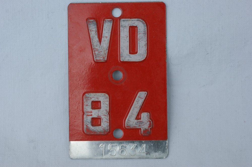 VD 84 - VELONUMMER - FAHRRADSCHILD - PLAQUE DE VELO - VD 84 | Kaufen ...
