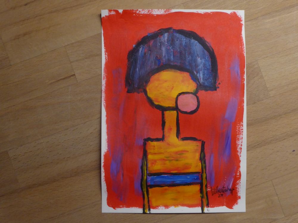 Kurt Lustenberger *53- "Girl with Bubblegum" Swiss Art (Neu (gemäss ...