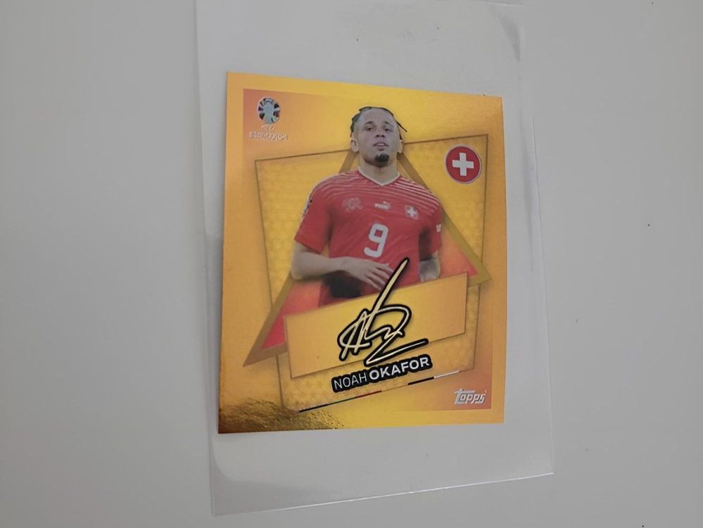 Topps Euro 2024 SUI SP Noah Okafor GOLD mit Unterschrift | Kaufen auf ...