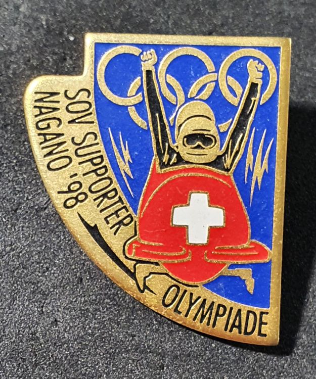 U706 Pin SOV Supporter Olympiade NAGANO 1998 Swiss BOB Team | Kaufen auf Ricardo