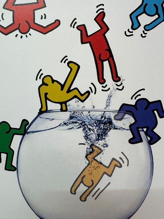 KeC: Keith Haring Boys have a Pool-Party, signiert 7/20 (Neu (gemäss ...