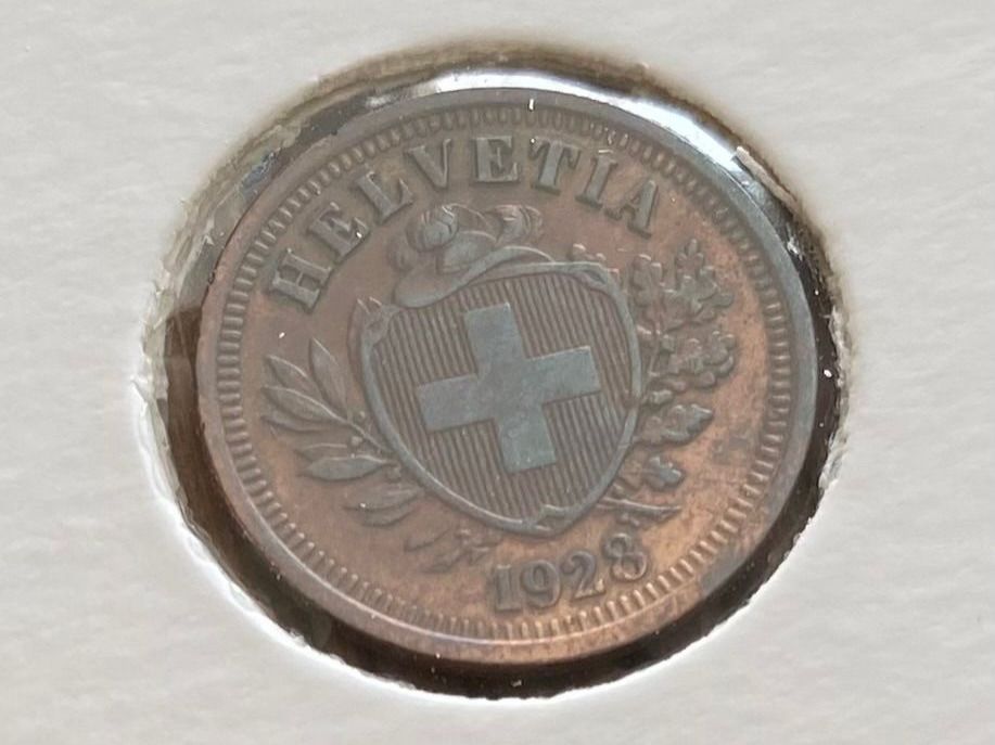 Schweiz 1 Rappen 1928 vzgl - unz Mehrfarben Patina | Kaufen auf Ricardo