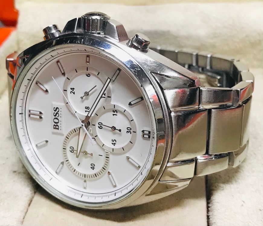 HUGO BOSS Chronograph Herrenuhr 44 mm ( Neupreis: 375 CHF ) (Gebraucht ...