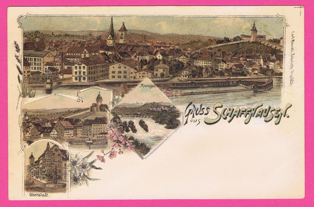 Gruss aus Schaffhausen 4-Bild Karte | Kaufen auf Ricardo