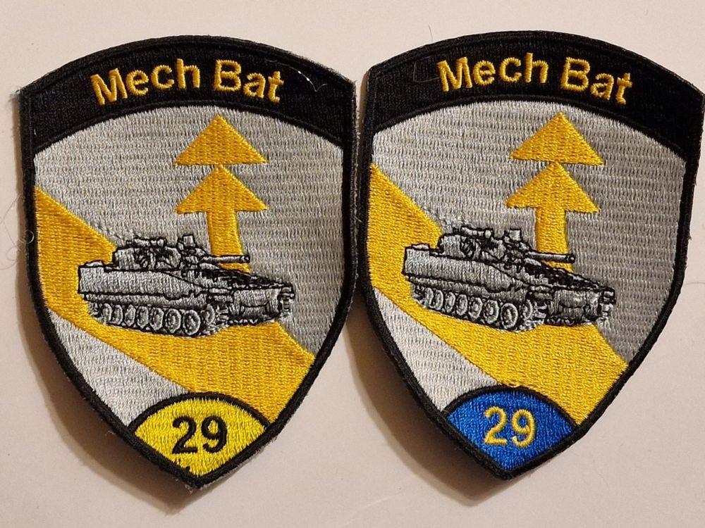 Panzer Badge DUO Badges Mech Bat 29 Blau & Gelb | Kaufen auf Ricardo