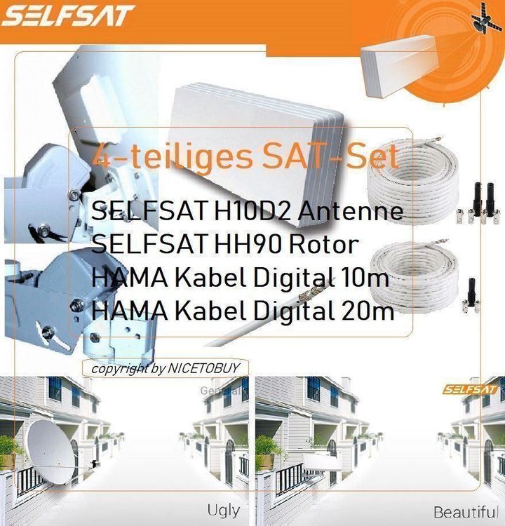 H10D2 Antenne/HH90 Rotor/2 Kabel 10/20m - SALE! (Neu und ...