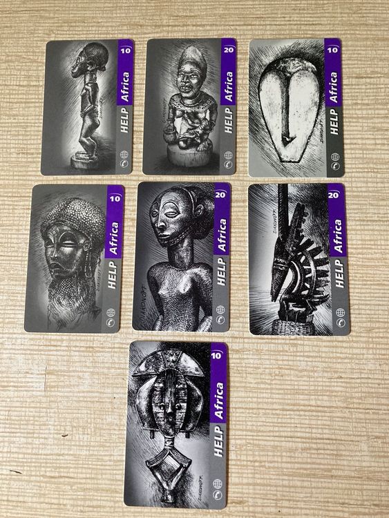7 cartes téléphone HELP Africa Télésonique (Gebraucht) in cousset für ...
