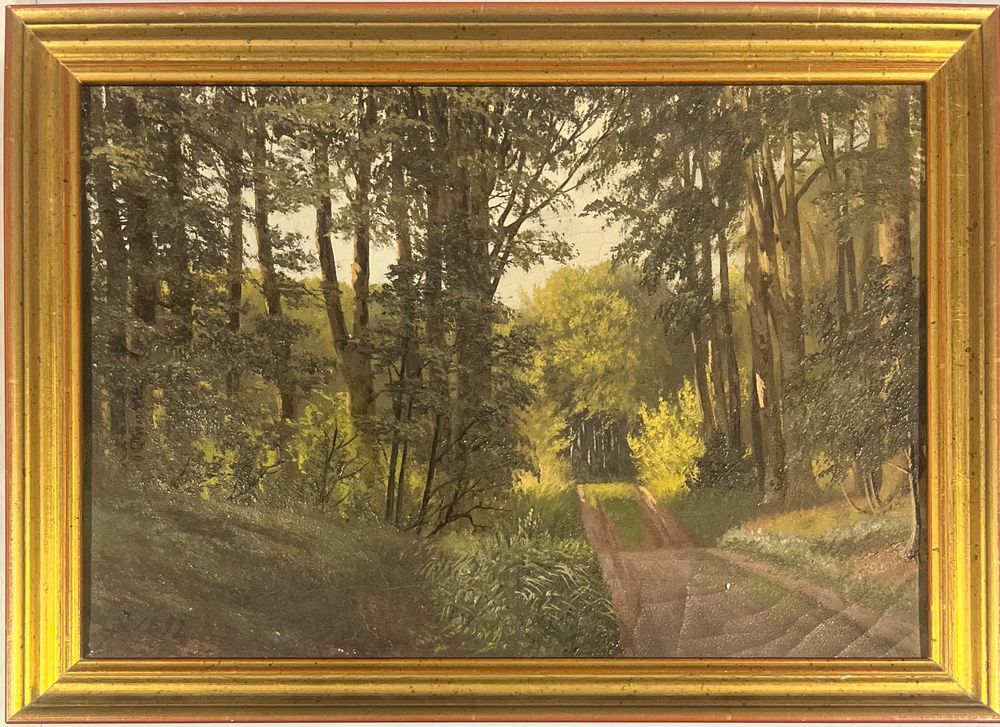 Antike Wald Szene Gemälde, Monogrammiert | Kaufen auf Ricardo