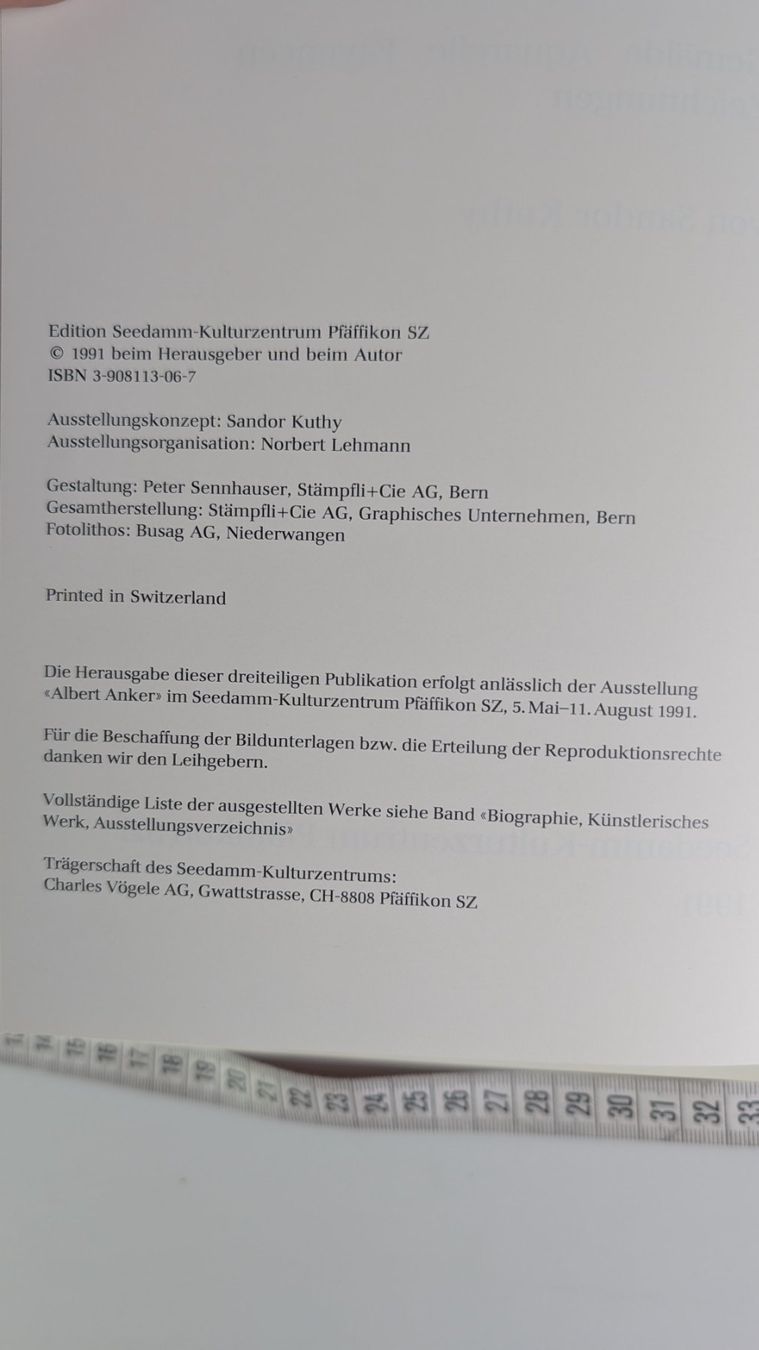 Albert Anker Werkverzeichnis Sandor Kuthy 3 Bände Top! (Gebraucht) in ...
