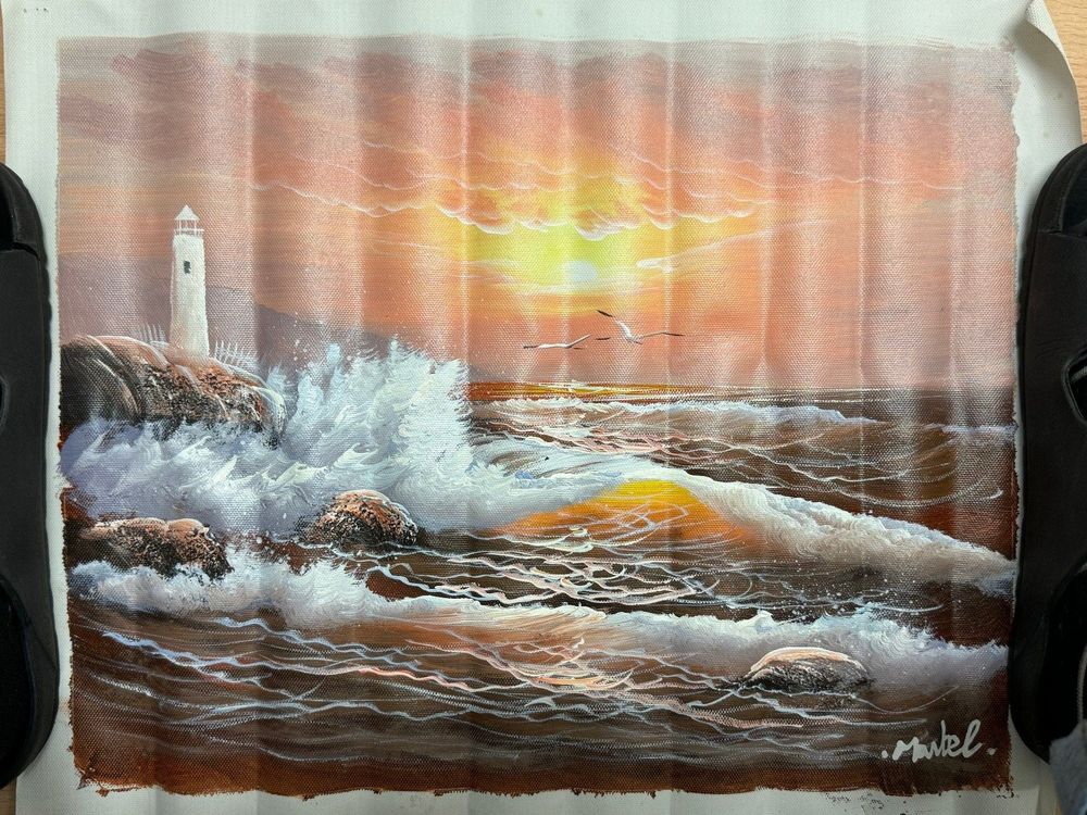 Sonnenuntergang Meer, Martel (Öl-Gemälde auf Leinen) | Kaufen auf Ricardo