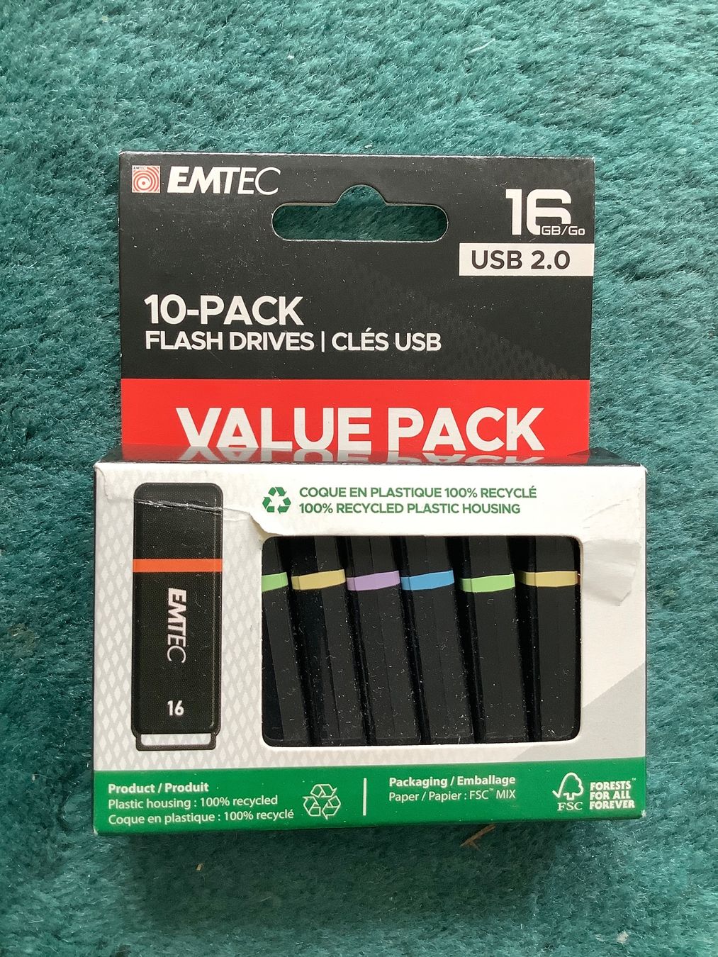 EMTEC 10-Pack Flash Drives USB 2.0 16 GB (9 Stück) (Neu (gemäss ...